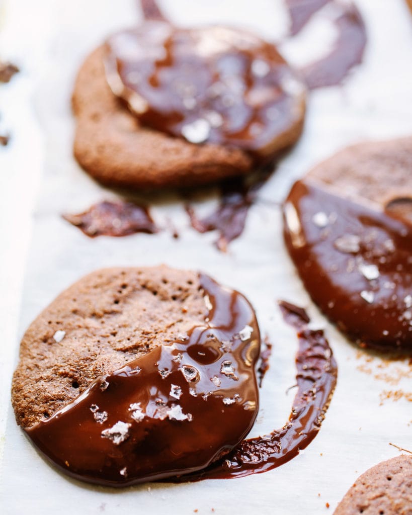 Double Chocolate Sea Salt Cookies - Familystyle Food