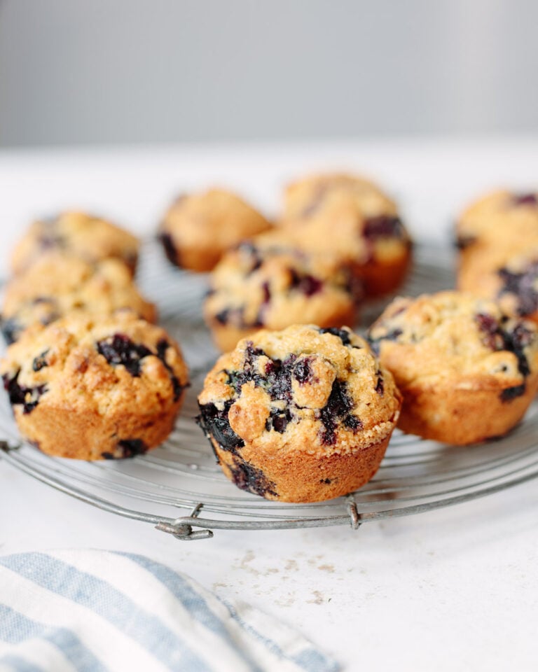 One Bowl Blueberry Oatmeal Muffins - Familystyle Food