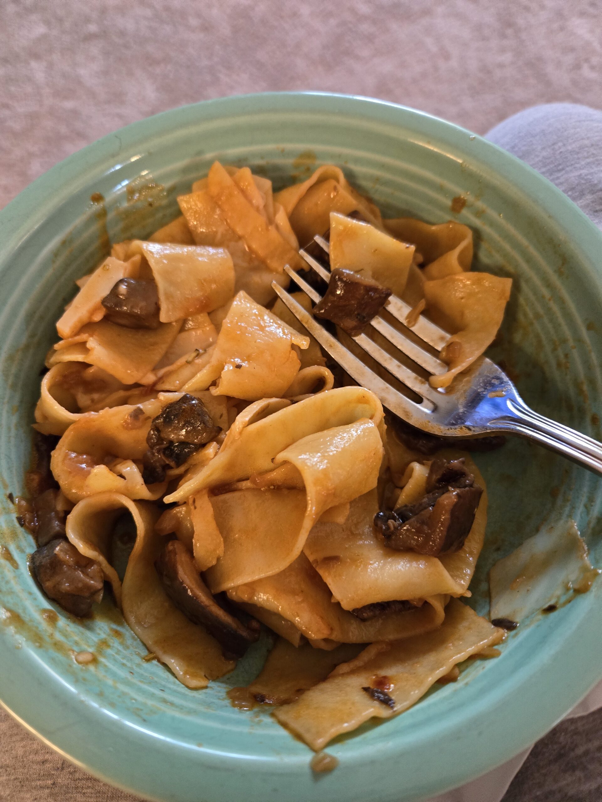 Pappardelle Pasta with Portobello Mushroom Ragu - Familystyle Food