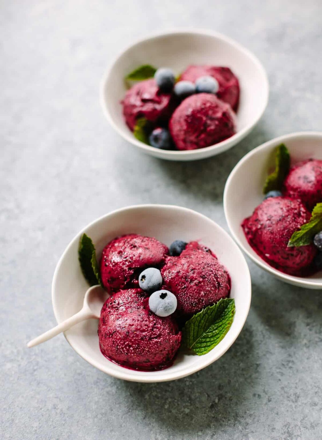 Three-Ingredient Blueberry Sorbet - Familystyle Food