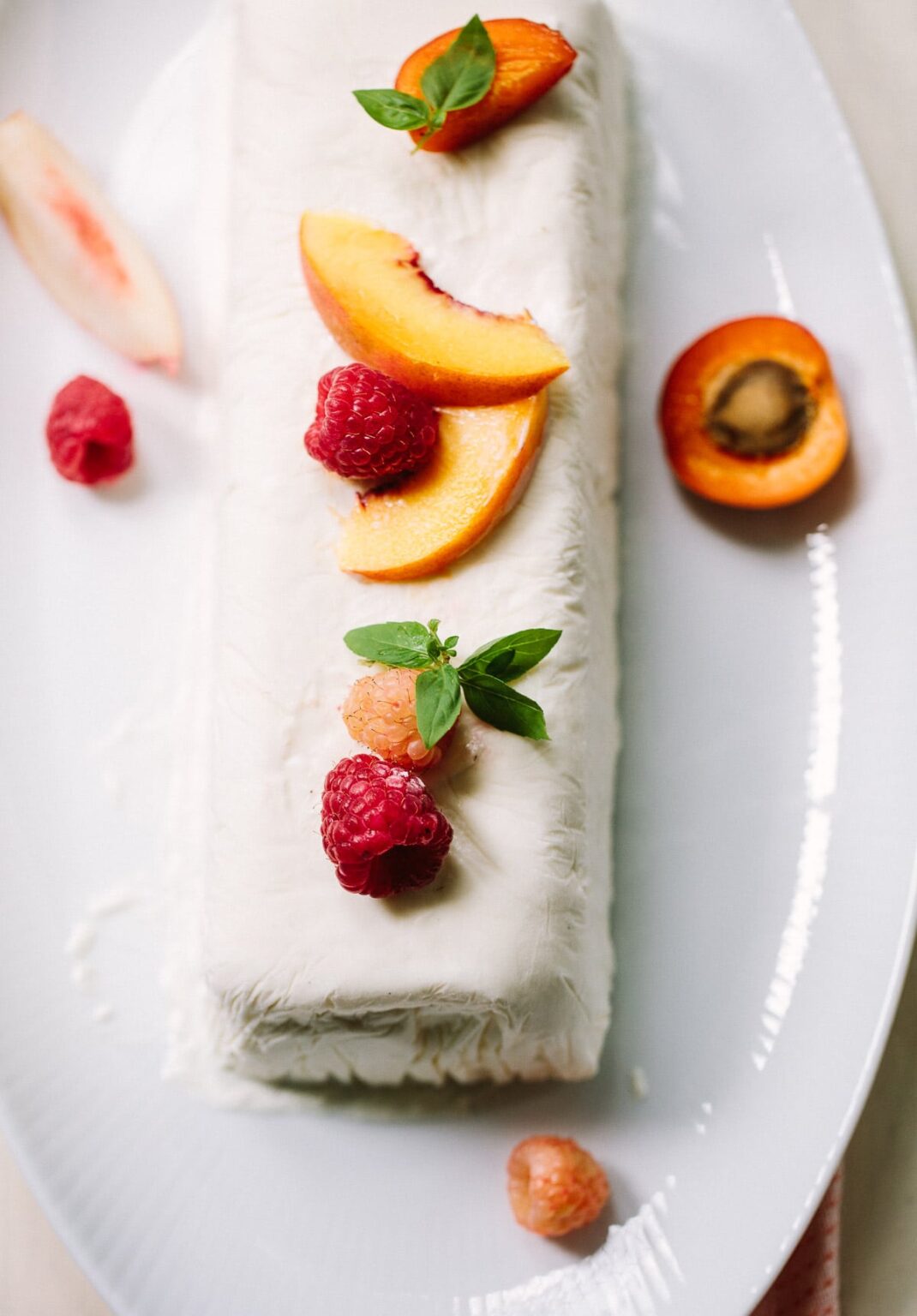 Vanilla Semifreddo with Raspberry Sauce - Familystyle Food