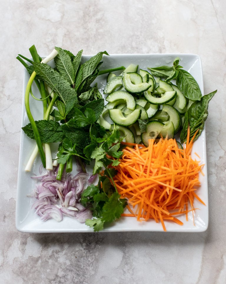 Sticky Rice Salad with Shrimp - Familystyle Food