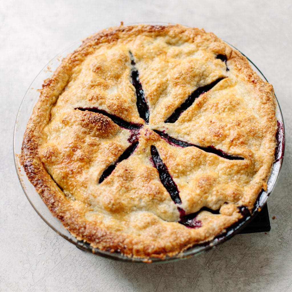 Fresh and Simple Homemade Blueberry Pie - Familystyle Food
