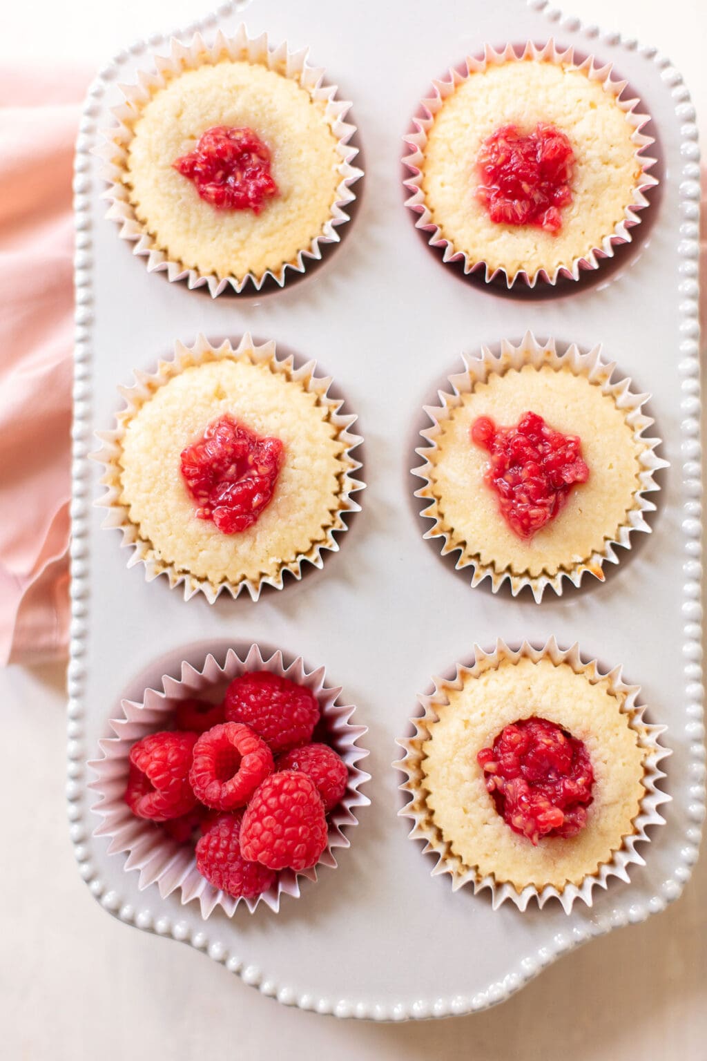 Vanilla Cupcakes with Fresh Raspberries - Familystyle Food