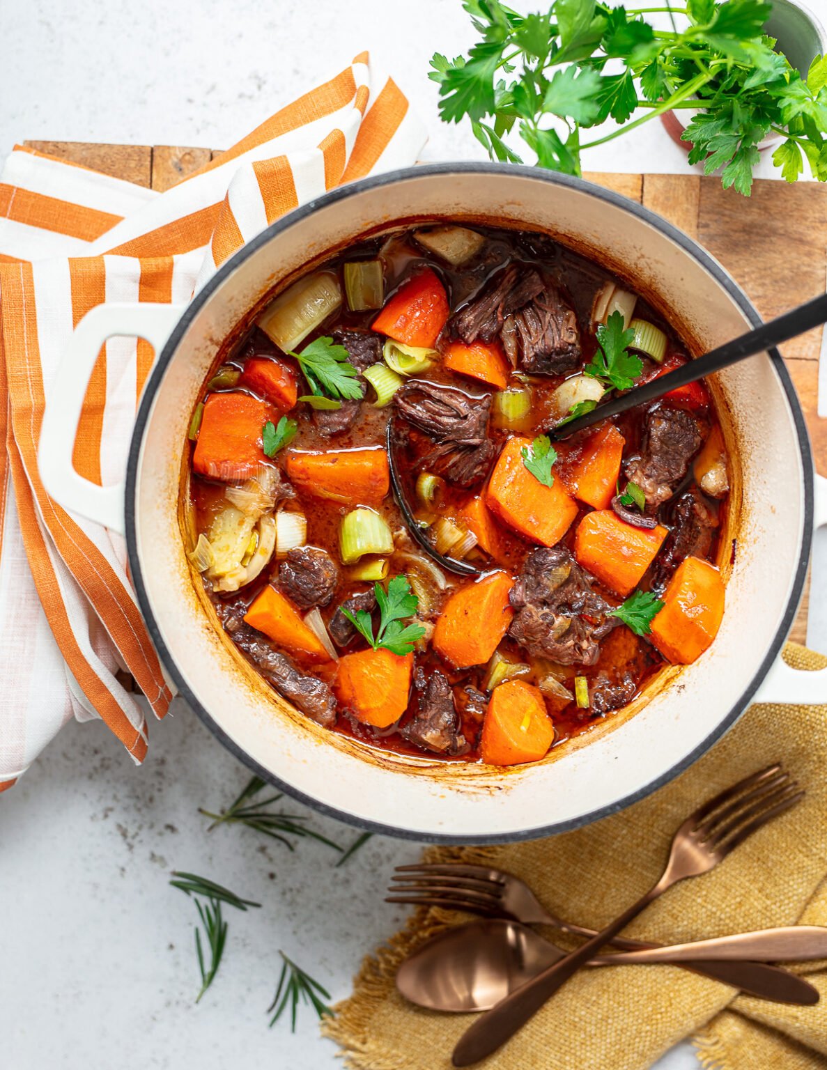 French Beef Stew with Red Wine - Familystyle Food