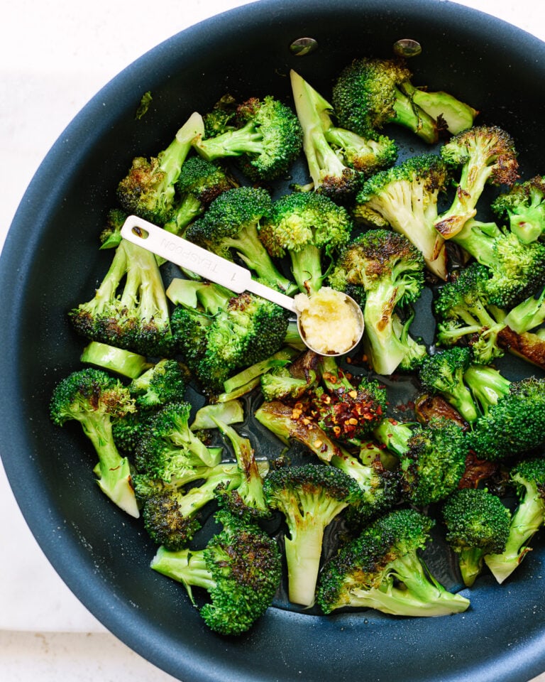 15-Minute Sautéed Broccoli with Garlic and Parmesan - Familystyle Food