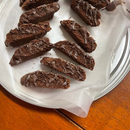 Italian-Style Triple Chocolate Biscotti - Familystyle Food