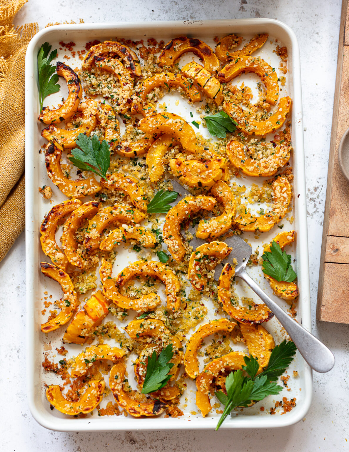 Crispy Sheet-Pan Roasted Delicata Squash with Parmesan - Familystyle Food