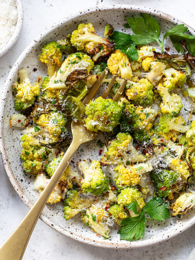 Parmesan Roasted Romanesco - Familystyle Food