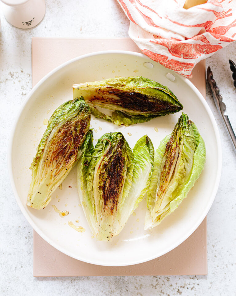 Grilled Romaine Lettuce Caesar Salad - Familystyle Food
