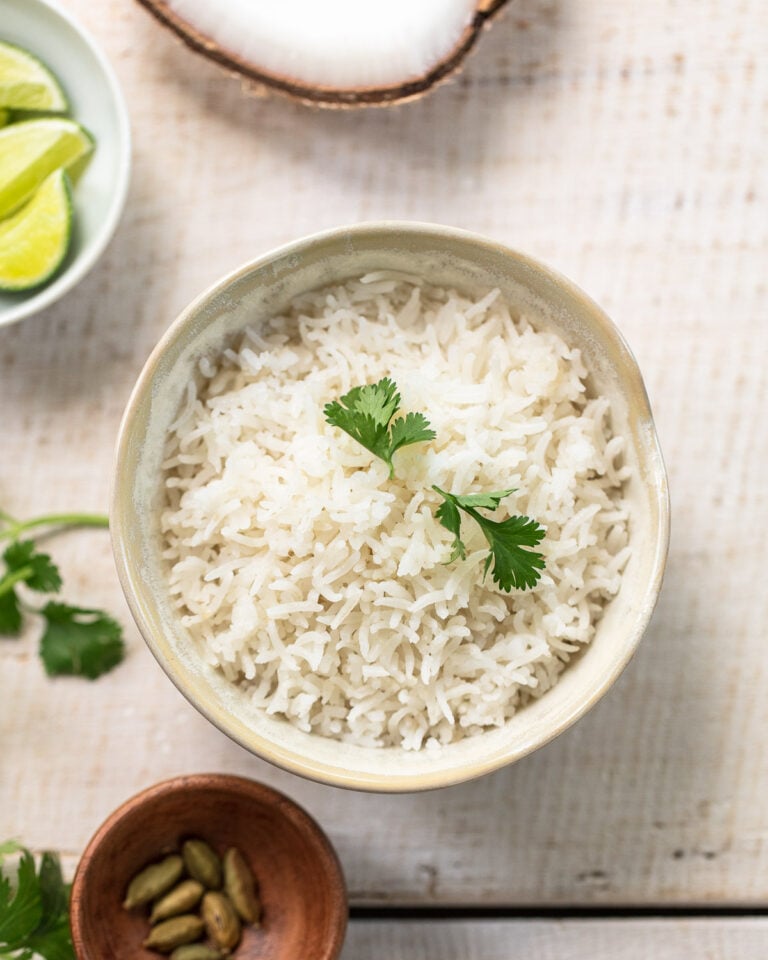 Stovetop Coconut Rice — Perfectly Cooked! - Familystyle Food