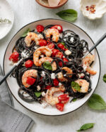 15-Minute Squid Ink Spaghetti with Shrimp - Familystyle Food