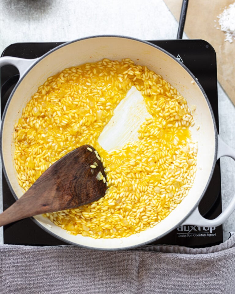 Arborio Rice Risotto with Parmesan Cheese - Familystyle Food