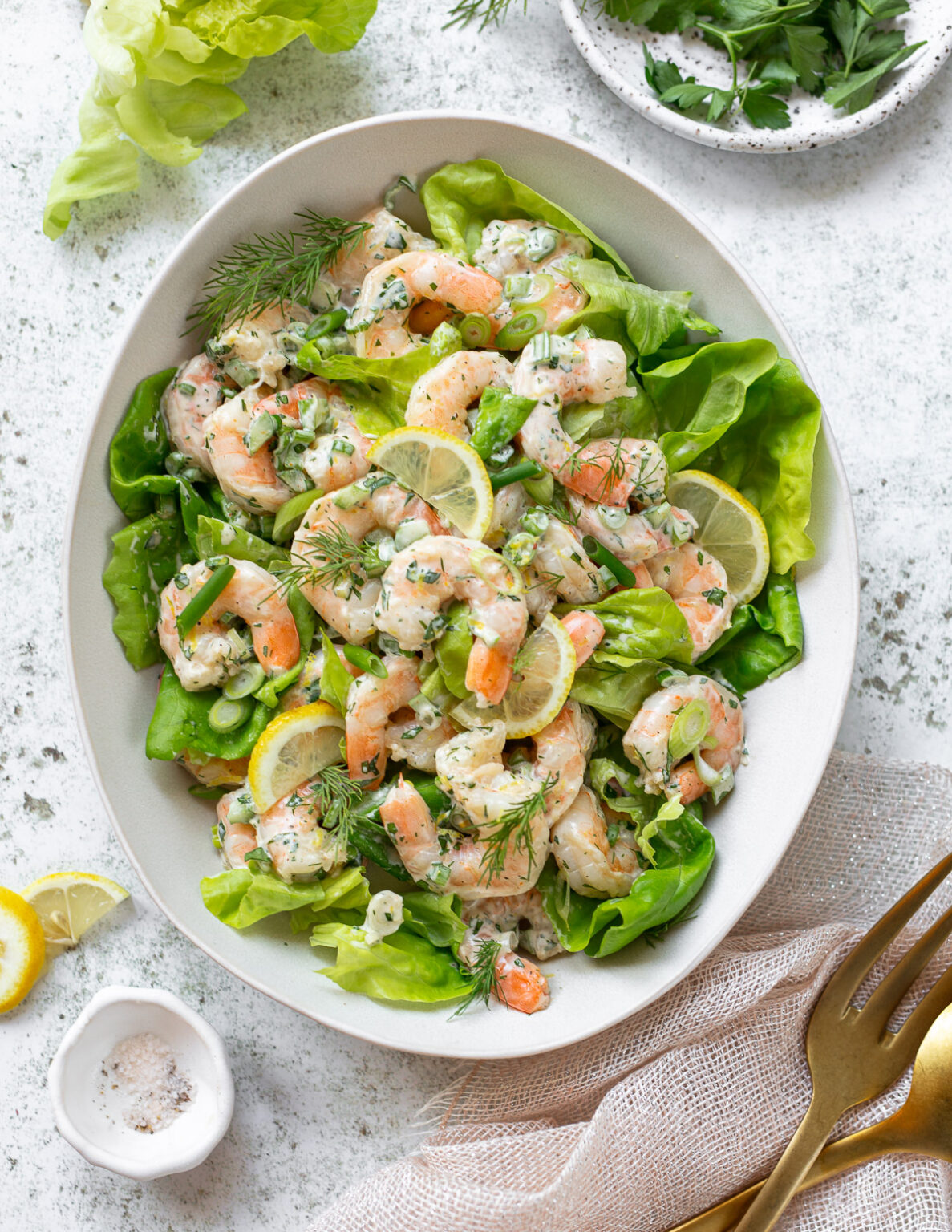 Shrimp Salad with Creamy Lemon Mayo - Familystyle Food