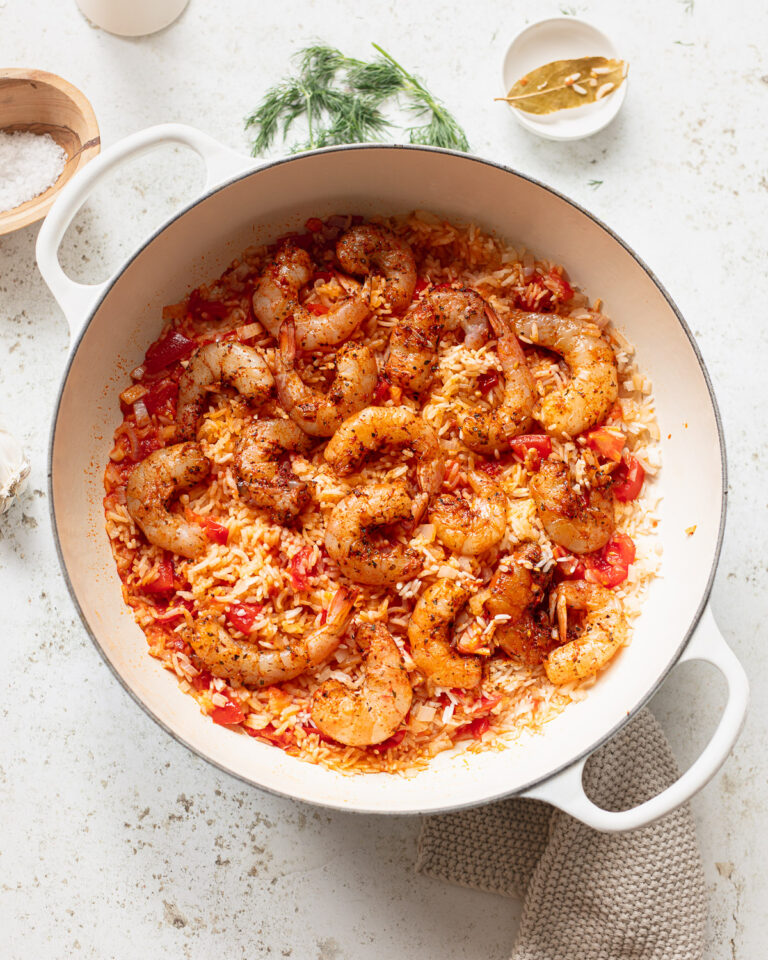 Smoky-Spiced Shrimp and Jasmine Rice Skillet - Familystyle Food