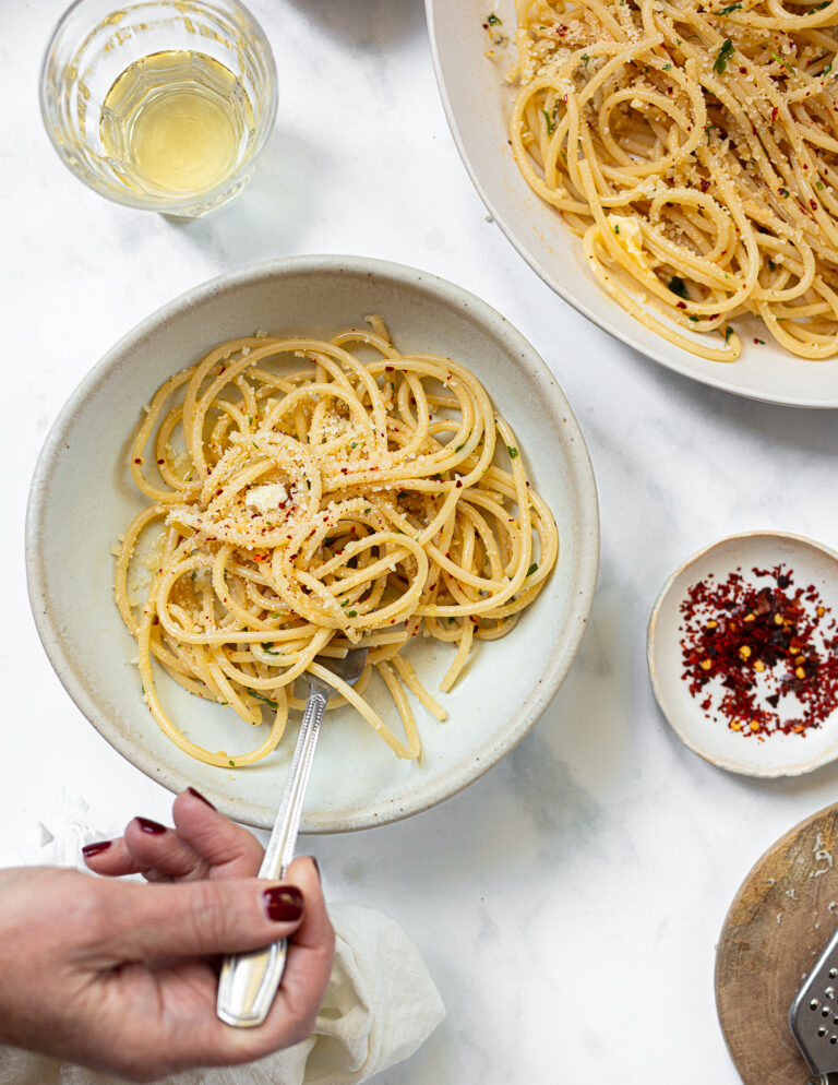 Spicy Midnight Pasta with Pecorino - Familystyle Food