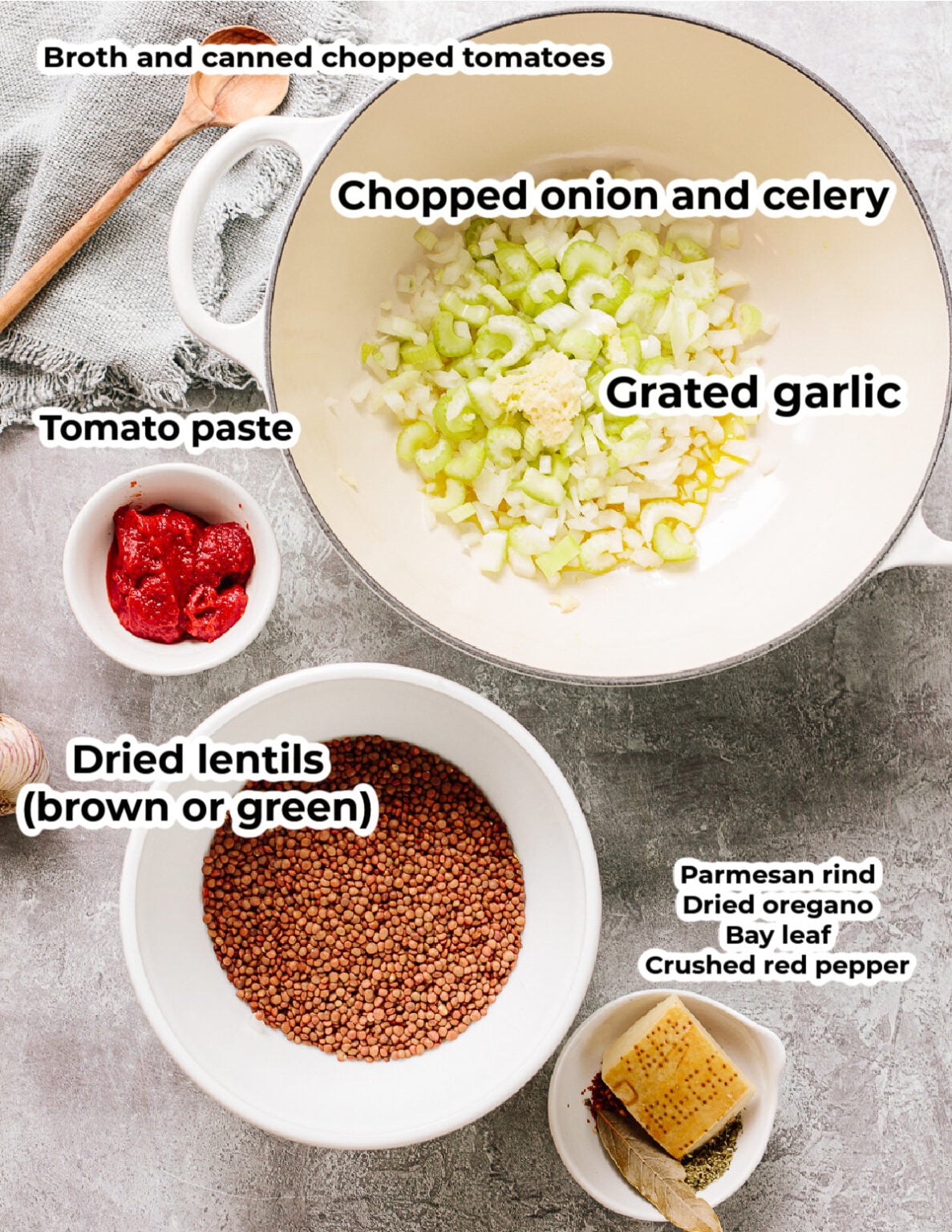 Homestyle Lentil Soup with Tomatoes - Familystyle Food